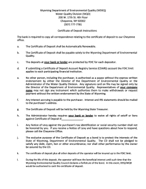 Fillable Online Certificate Of Deposit Instructions (PDF) Fax Email ...