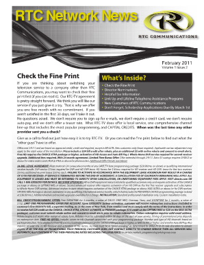 Fillable Online RTC Network News - RTC Communications Fax Email Print ...