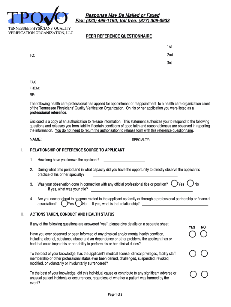 Physician Peer Reference Letter Sample Fill Online Printable 