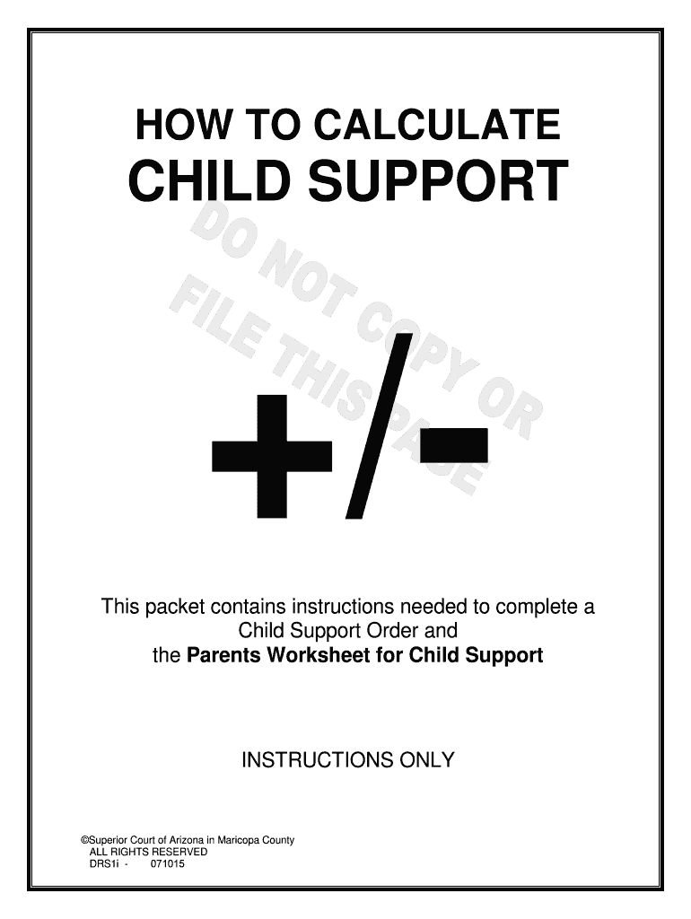 Fillable Online Superiorcourt Maricopa HOW TO CALCULATE CHILD SUPPORT fillable-online-superiorcourt-maricopa-how-to-calculate-child-support