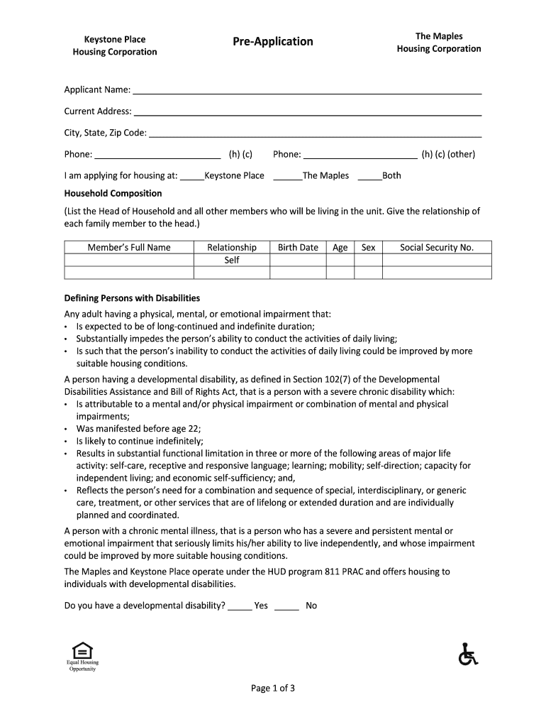 Fillable Online Keystone Place Fax Email Print - pdfFiller