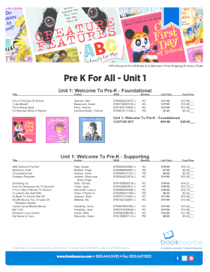 Fillable Online schools nyc Pre K For All - Unit 1 - schools nyc Fax ...