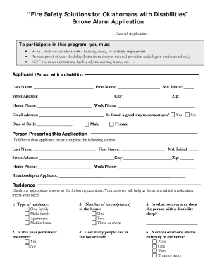 Fillable Online ok Smoke Alarm Application Fax Email Print - pdfFiller