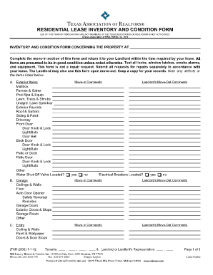 Rental Property Inventory And Condition Form Forms and Templates ...