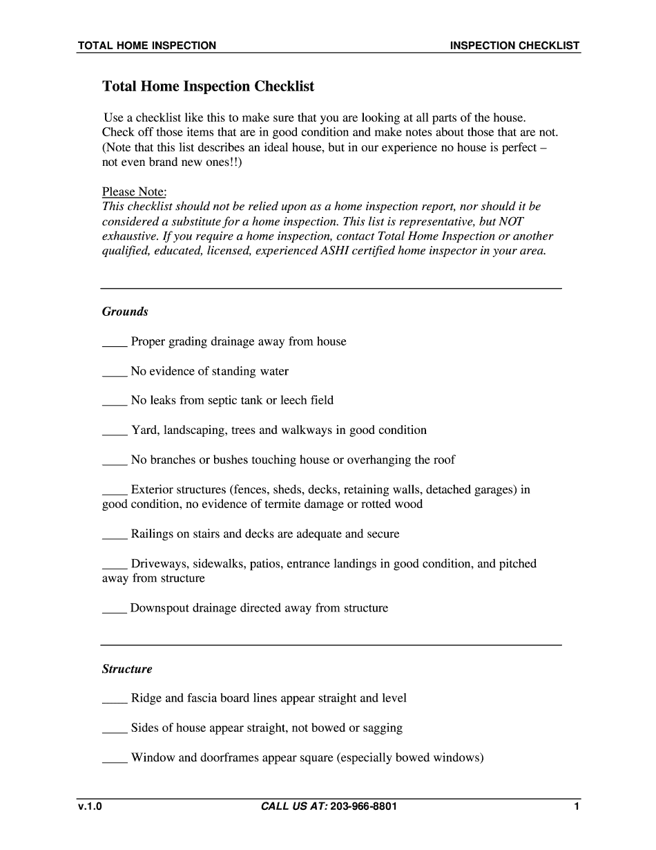 Merge Blank House Inspection Checklist Online Template On IOS