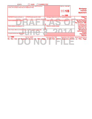 Fillable Online irs 1 Mortgage interest received from payer(s)/borrower ...