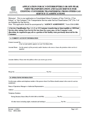 Fillable Online SC9 Interruptible Application Fax Email Print - pdfFiller