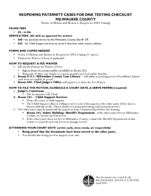 Fillable Online milwaukee REOPENING PATERNITY CASES FOR DNA TESTING ...