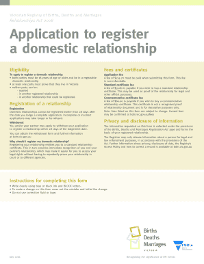 Fillable Online a domestic relationship Fax Email Print - pdfFiller