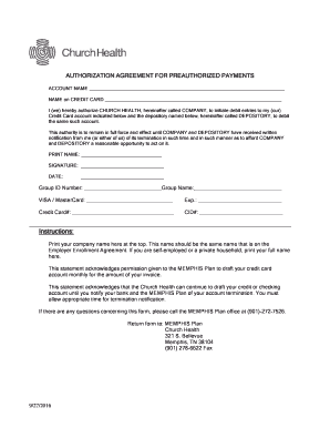 Fillable Online Recurring Payment Form - Credit Card - Church Health ...