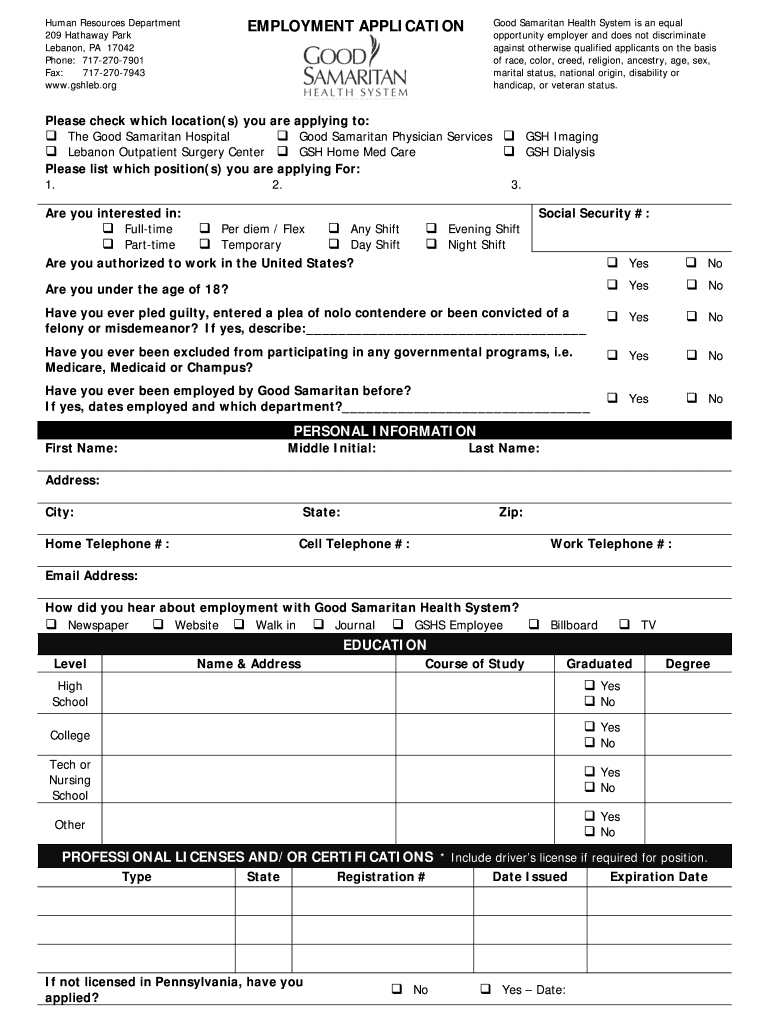 Fillable Online Click Here - Good Samaritan Health System Fax Email ...