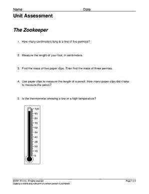 Fillable Online The Zookeeper Fax Email Print - pdfFiller