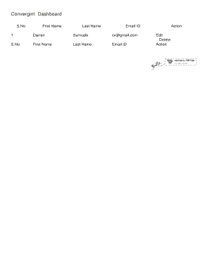 Fillable Online Convergint Dashboard Fax Email Print - pdfFiller