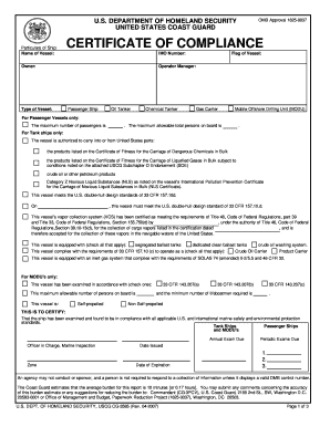 Fillable Online reginfo CERTIFICATE OF COMPLIANCE Fax Email Print ...