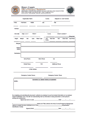 Fillable Online henrycoema Blank ID Form - henrycoema Fax Email Print ...