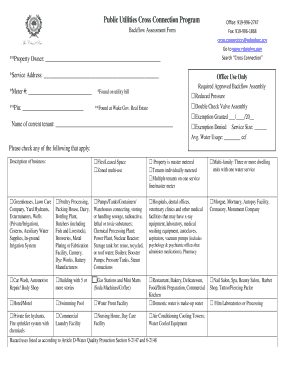 Fillable Online raleighnc Backflow Assessment Form. Backflow Assessment ...