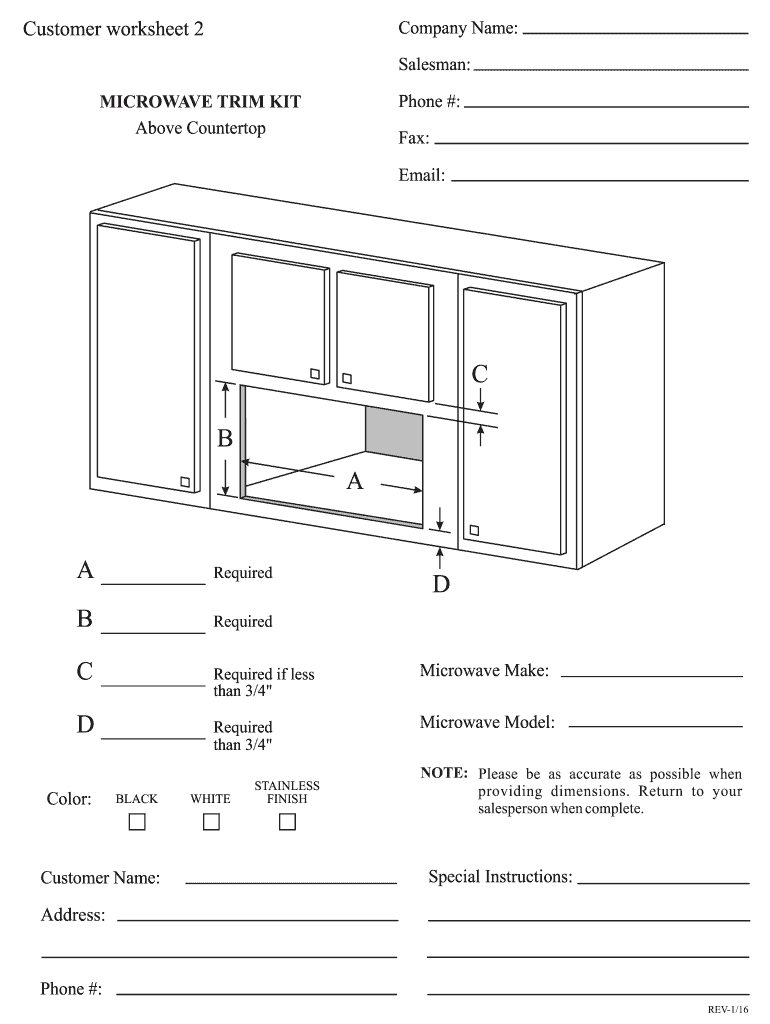 Fillable Online Customer worksheet 2 Fax Email Print - pdfFiller