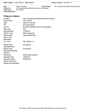 Fillable Online Filing at a Glance Fax Email Print - pdfFiller