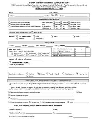 Fillable Online UNION ENDICOTT CENTRAL SCHOOL DISTRICT Fax Email Print ...