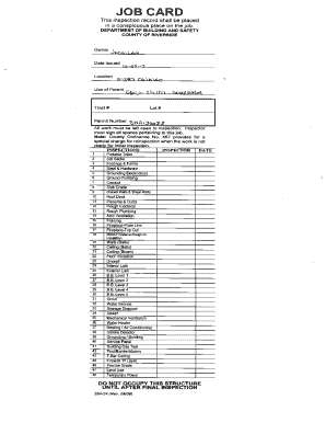 Fillable Online JOB-CARD Fax Email Print - pdfFiller