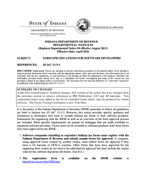 Fillable Online in Indiana Department of Revenue - in Fax Email Print ...