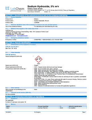 Fillable Online Sodium Hydroxide, 5% w/v Fax Email Print - pdfFiller