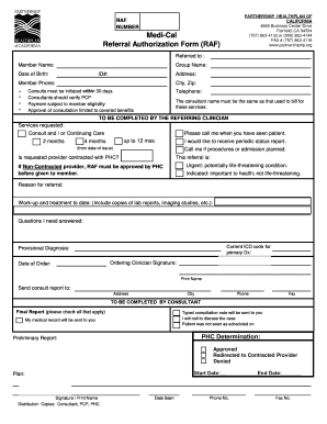 Fillable Online partnershiphp PARTNERSHIP HEALTHPLAN OF Fax Email Print ...