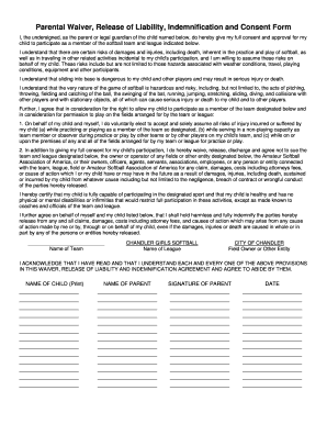 Fillable Online Parental Waiver.doc Fax Email Print - pdfFiller