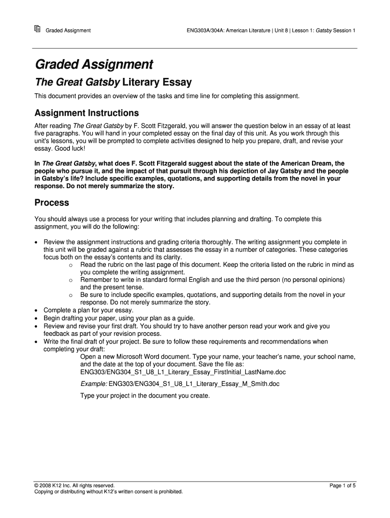 Fillable Online Graded Assignment Fax Email Print - pdfFiller