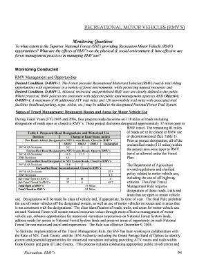 Fillable Online fs usda RECREATIONAL MOTOR VEHICLES (RMV'S) - fs usda Fax Email Print - pdfFiller