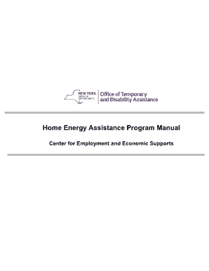 Fillable Online otda ny HOME ENERGY ASSISTANCE PROGRAM (HEAP) MANUAL ...