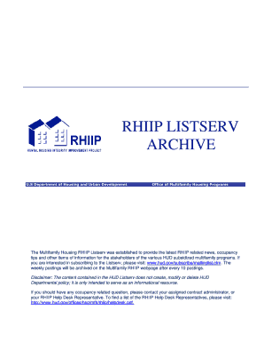 Fillable Online portal hud RHIIP Archives Fax Email Print - pdfFiller
