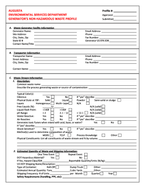 Fillable Online Solid waste disposal form Fax Email Print - pdfFiller