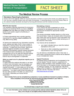 Fillable Online mto gov on The Medical Review Process - mto gov on Fax ...