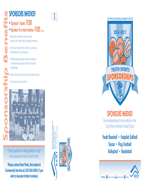 Fillable Online SPONSORS NEEDED SPONSORS NEEDED! Fax Email Print ...