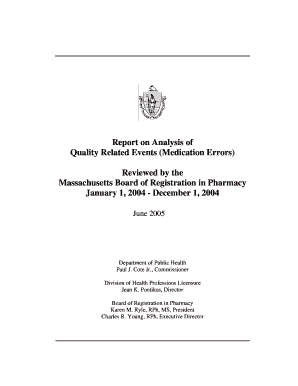 Fillable Online mass Report on Analysis of Quality Related Events ...