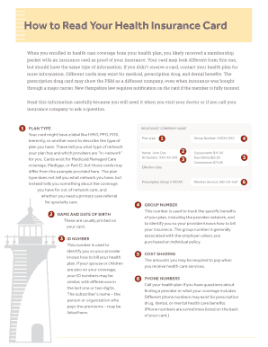 Fillable Online Fillable How to Read Your Health Insurance Card Fax ...