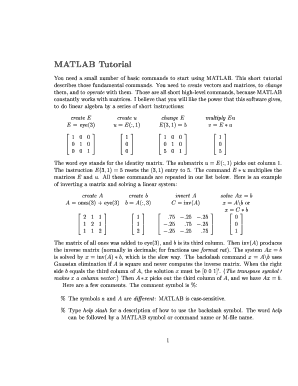 Fillable Online ocw mit MATLAB Tutorial - ocw mit Fax Email Print ...