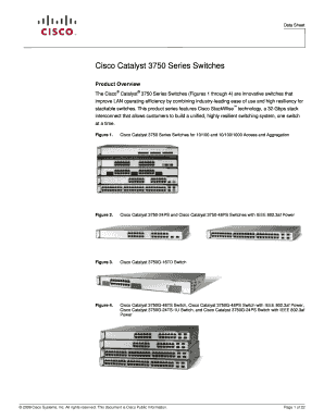 Fillable Online Cisco Catalyst 3750 Series Switches Data Sheet Fax ...