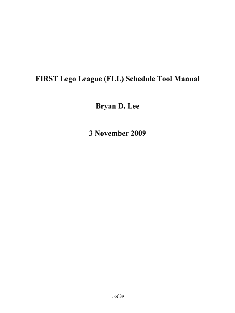 Fillable Online Tournament Scheduler Manual.pdf Fax Email Print - pdfFiller