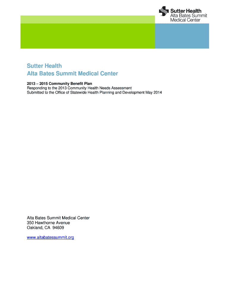 Alta bates summit medical center trauma level: Fill out & sign online ...