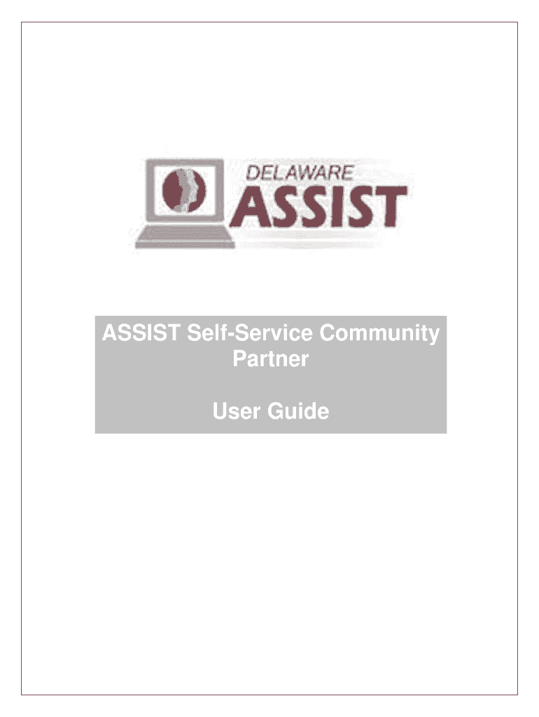 Fillable Online ASSIST Community Partner Quick Reference Guide Fax ...