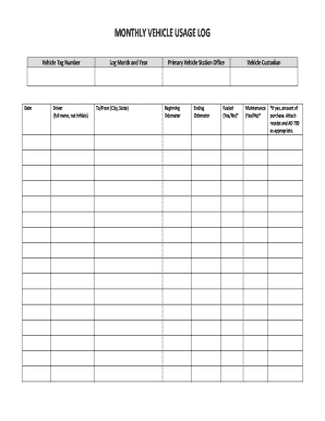 Fillable Online nrcs usda Fillable NRCS Monthly Vehicle Usage Logs Fax ...