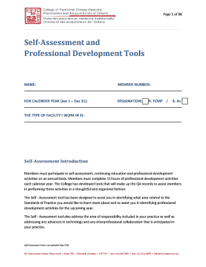 Fillable Online Self-Assessment and Fax Email Print - pdfFiller