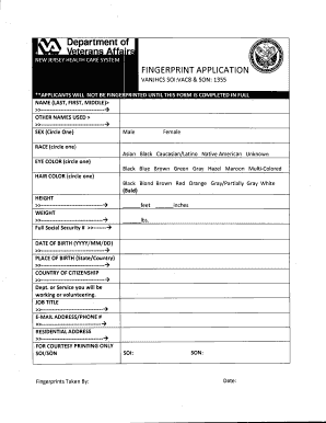 Fillable Online nyharbor va FINGERPRINT APPLICATION - nyharbor va Fax ...