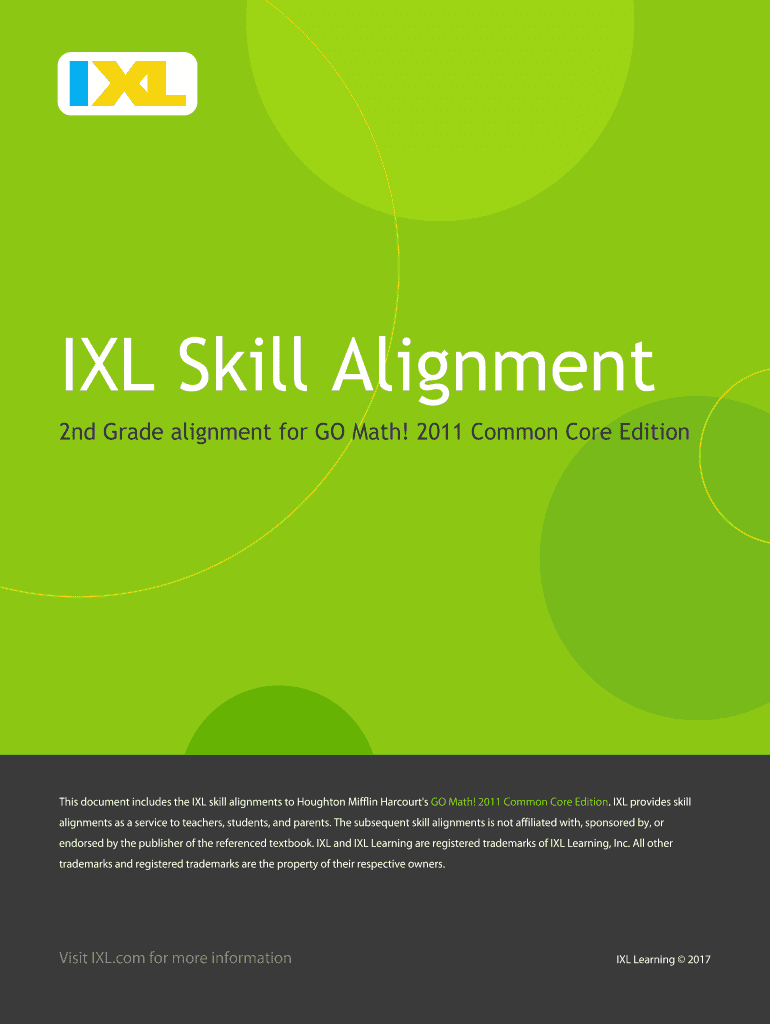 Fillable Online IXL Skill Alignment Fax Email Print - pdfFiller