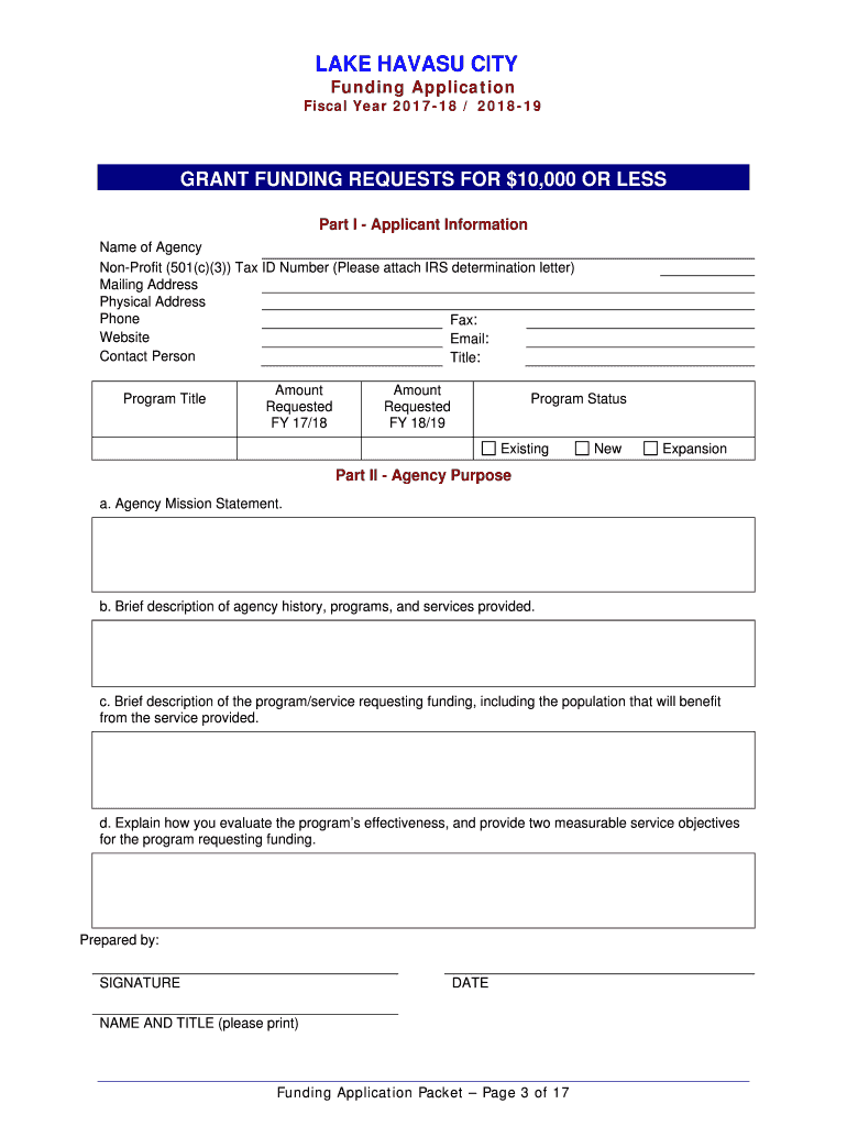 Fillable Online lhcaz Fillable Funding Application Packet Fax Email ...
