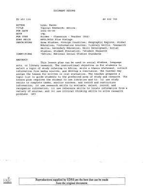 Fillable Online Topical Research Fax Email Print - pdfFiller