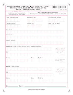Fillable Online dps texas DL-64one up - dps texas Fax Email Print - pdfFiller