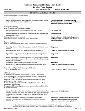 Nfloc Score Range - Fill Online, Printable, Fillable, Blank | pdfFiller